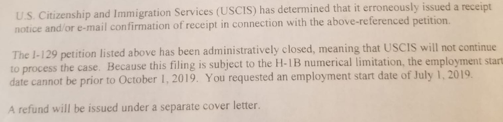 H1b Rejection Due To Attorneys Mistake Incorrect Start Date H1b Visa Redbus2us Community 